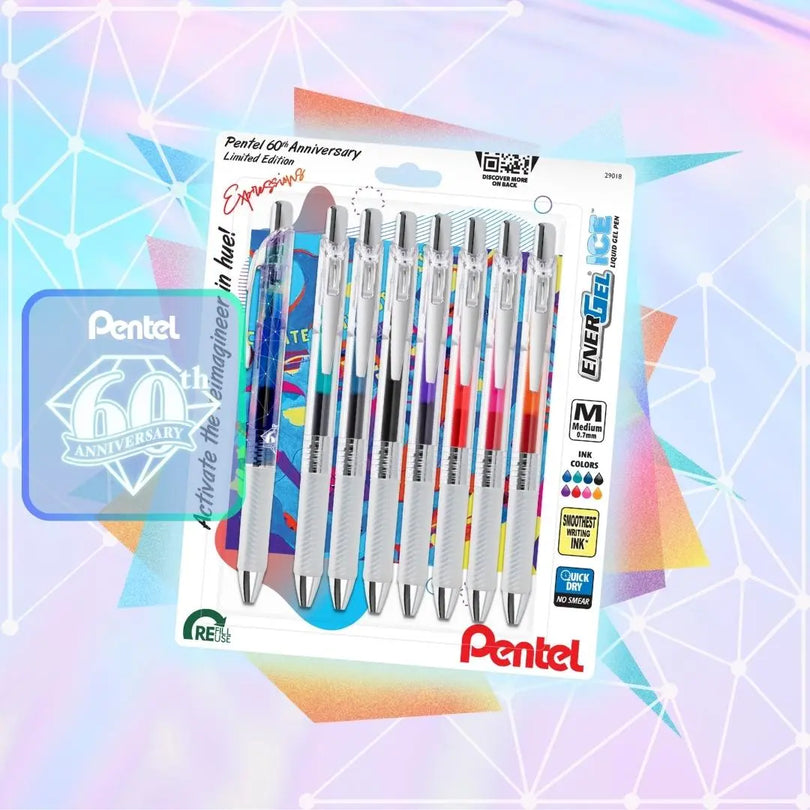 Pentel EnerGel Expressions, 60th Anniversary Limited Edition Pack, ICE ...