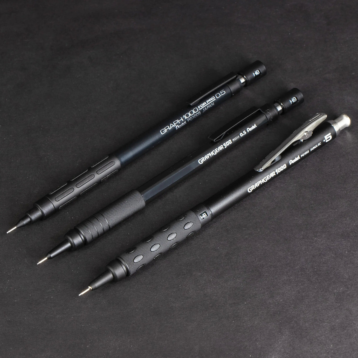 Pentel GraphGear/Graph Black Edition, Mechanical Drafting Pencils ...