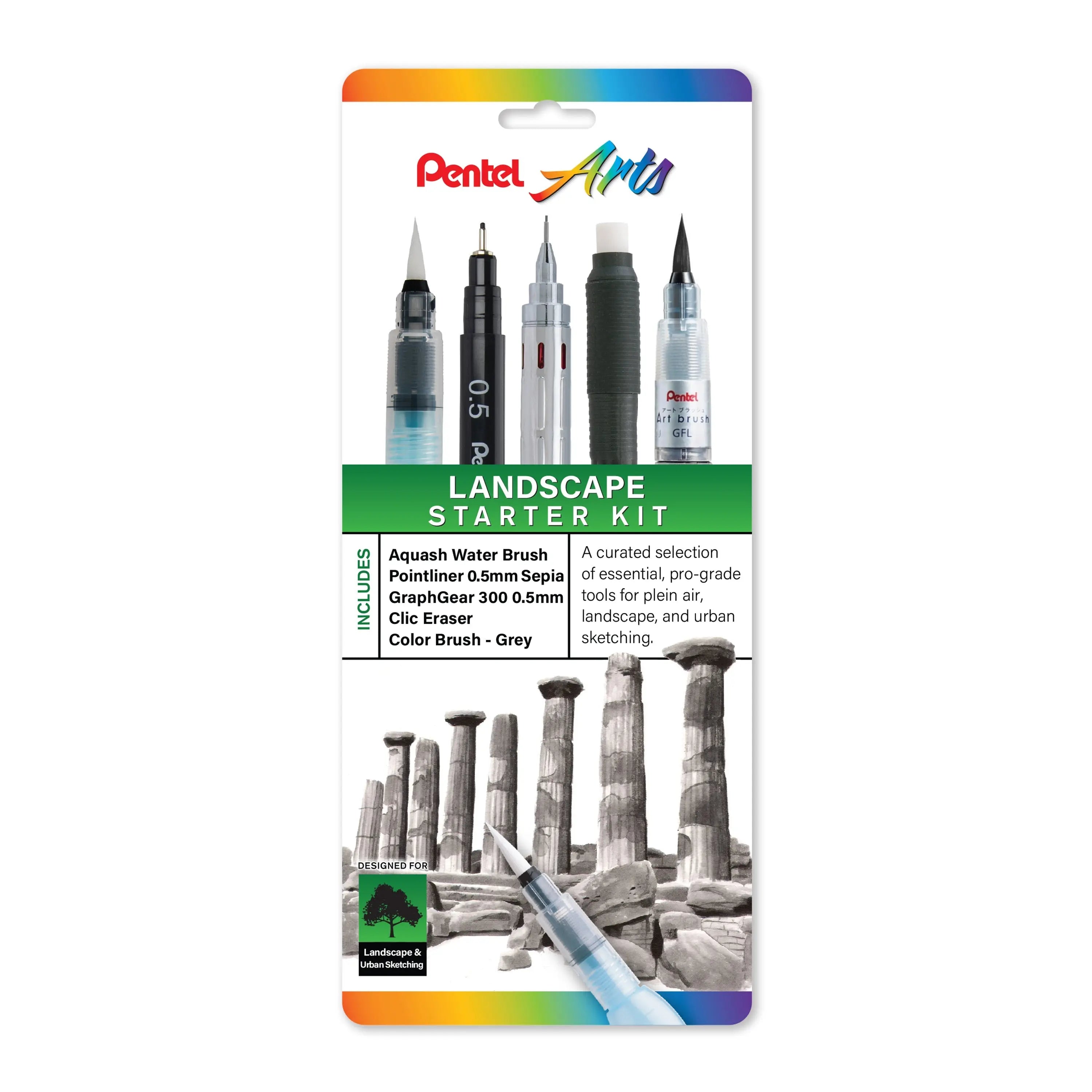 Pentel Arts Landscape Starter Kit, 5-pk | Pentel.com – Pentel of ...