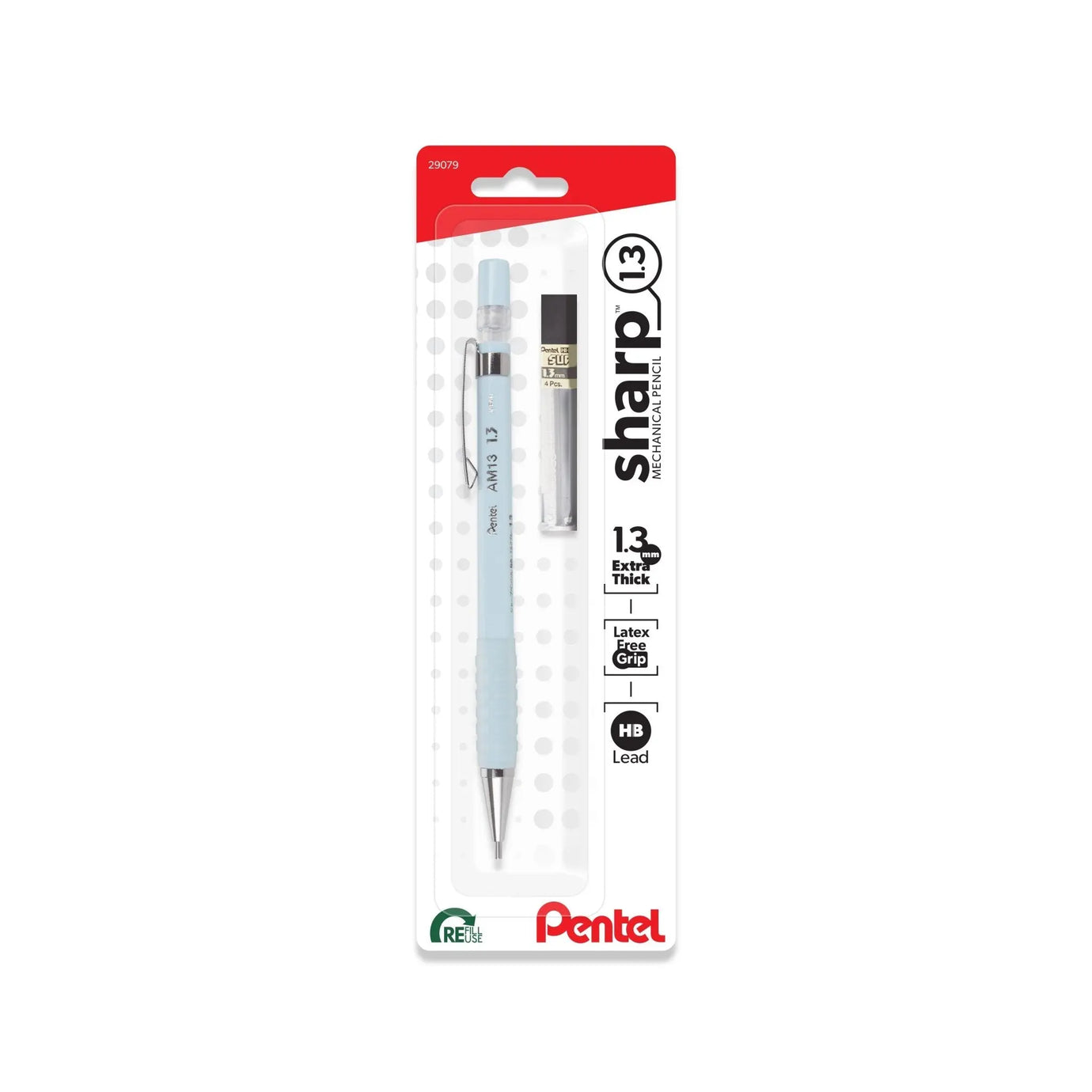 Sharp 1.3mm Mechanical Pencil, Milk Blue Pastel Barrel, with Lead ...