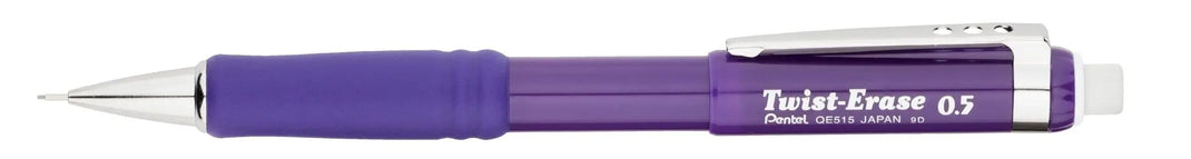 Twist-Erase Click Mechanical Pencil, (0.7mm) Clear Assorted Grip Colors ...